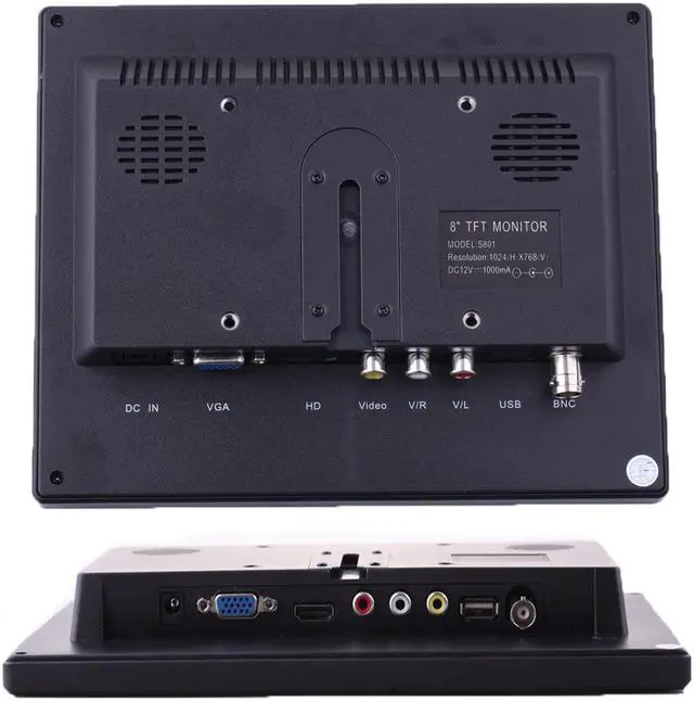 8 inch Monitor HD 1024x768 with Video Audio VGA AV USB HDMI 8 inch ...
