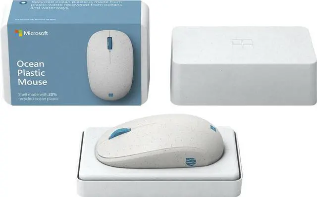 Microsoft Ocean Plastic Wireless Scroll Mouse Seashell - Bluetooth 5.0 ...