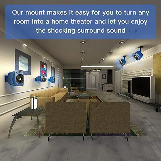 Pack Wall Or Ceiling Mount for Logitech Z906 5Surround Sound Speaker ...