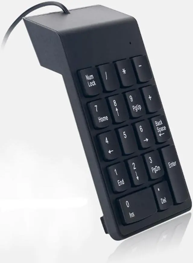 Wired USB Numeric Keypad Slim Mini Number Pad Digital Keyboard 18 Keys ...