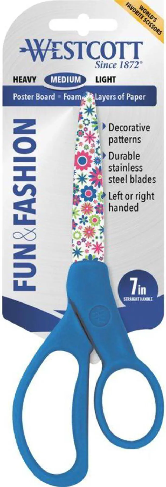 Westcott Student Scissors Decorative Blade 2-9/10"Wx1/2"Lx8-7/10H" BE ...