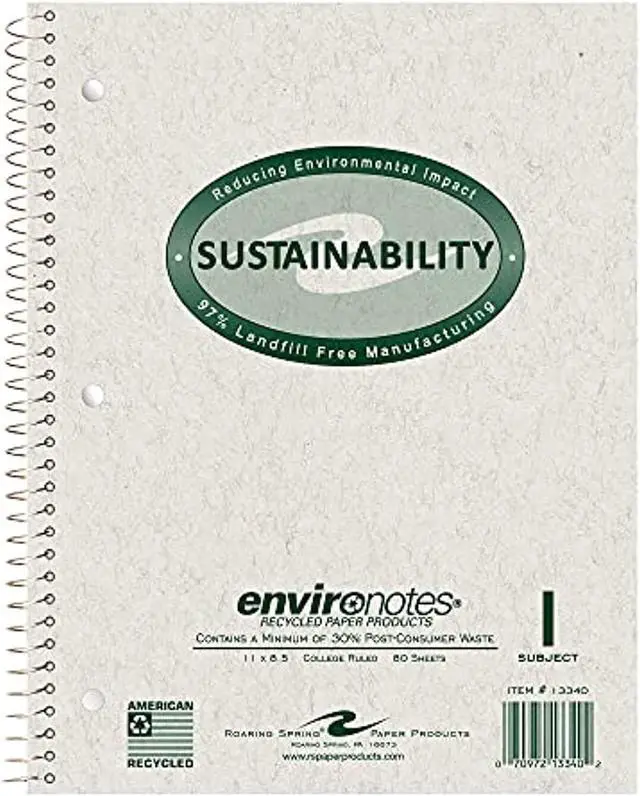 Roaring Spring Environotes 1-Subject Wirebound Notebook - Newegg.com