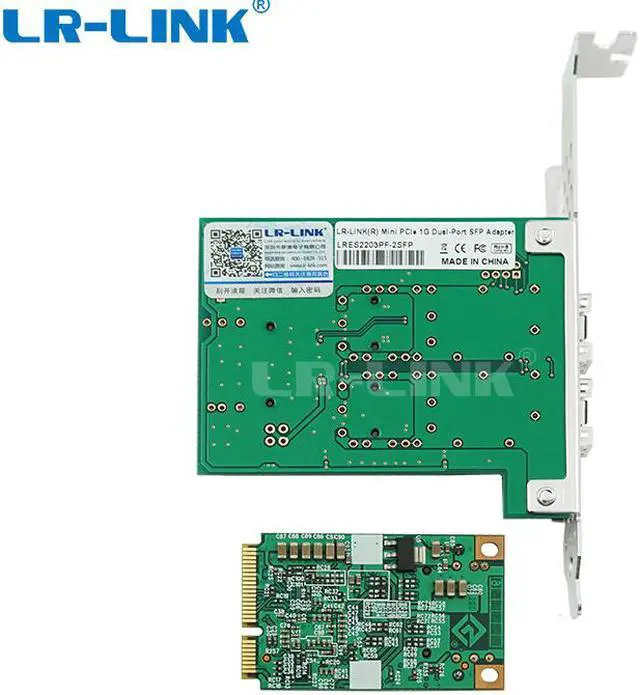 LR-LINK LRES2203PF-2SFP Mini PCIe 2-port Gigabit SFP Port Fiber Network Adapter Card - Newegg.com