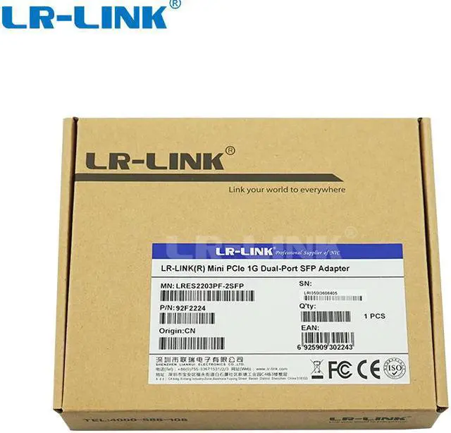 LR-LINK LRES2203PF-2SFP Mini PCIe 2-port Gigabit SFP Port Fiber Network Adapter Card - Newegg.com