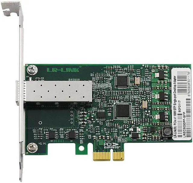 LR-LINK 9030PF-SFP 100Mbps Network Card PCIex1 Single-port Fiber NIC (Intel 82574 Based ...