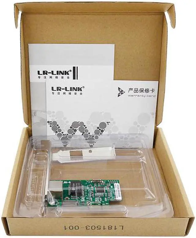 LR-LINK 9202CT PCI-Express x1 10/100/1000Mbps Network Card (Intel I211 ...