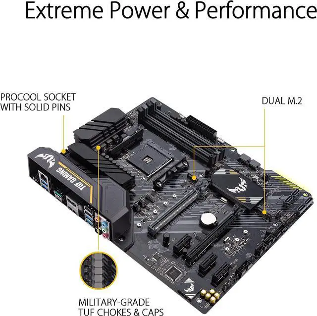 Refurbished: ASUS TUF GAMING B450-PLUS II AM4 AMD B450 SATA 6Gb/s USB 3 ...