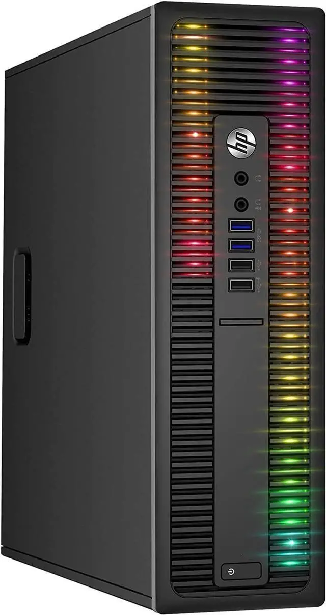 Refurbished: HP EliteDesk Desktop RGB Lights Computer AMD A-Series ...