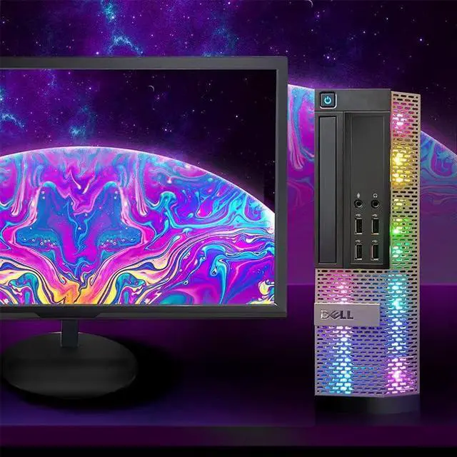 Refurbished: Dell OptiPlex RGB Desktop Computer PC, Intel Core i7 up to ...