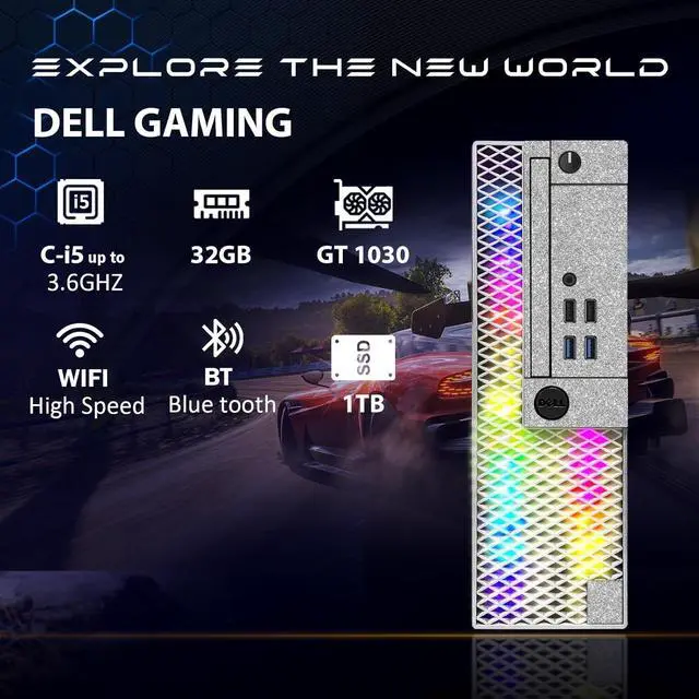 Refurbished: Dell RGB Gaming Desktop Computer, Intel Quad Core I5-6500 ...