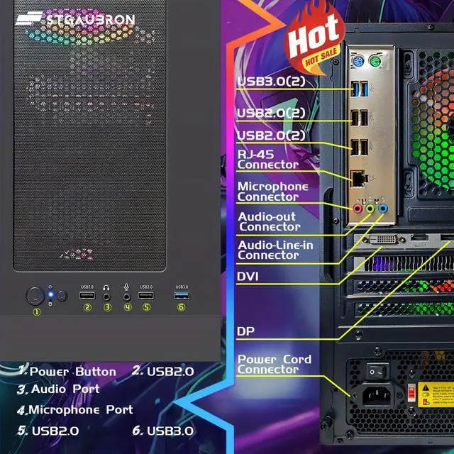 STGAubron Gaming Desktop PC, Intel Xeon E5 2.5G up to 3.3G, 16G RAM ...