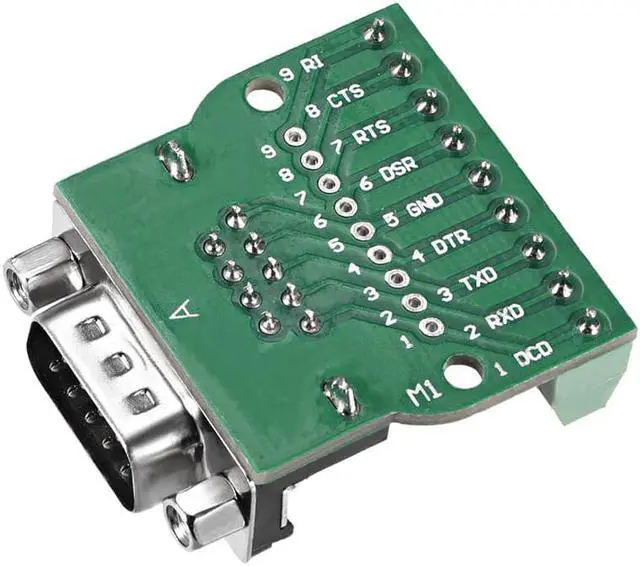 D-sub DB9 Breakout Board Connector 9 Pin 2 Row Male RS232 Serial Port Solderless Terminal Block ...