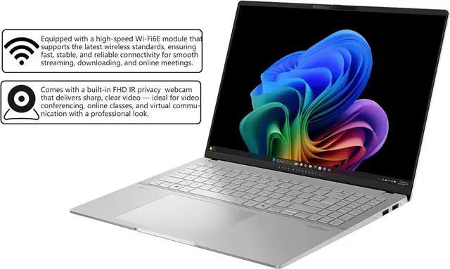 ASUS Vivobook S16 Copilot PC, 16" 3.2K OLED 120Hz Display, 10-Core AMD ...