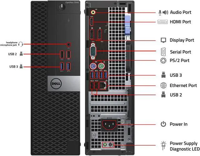 Refurbished: Dell OptiPlex 7040 Small Form Business PC Desktop Computer, Gen 6th intel Core i5 ...