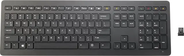 HP Collaboration - Keyboard - wireless - 2.4 GHz - US - black Wireless ...