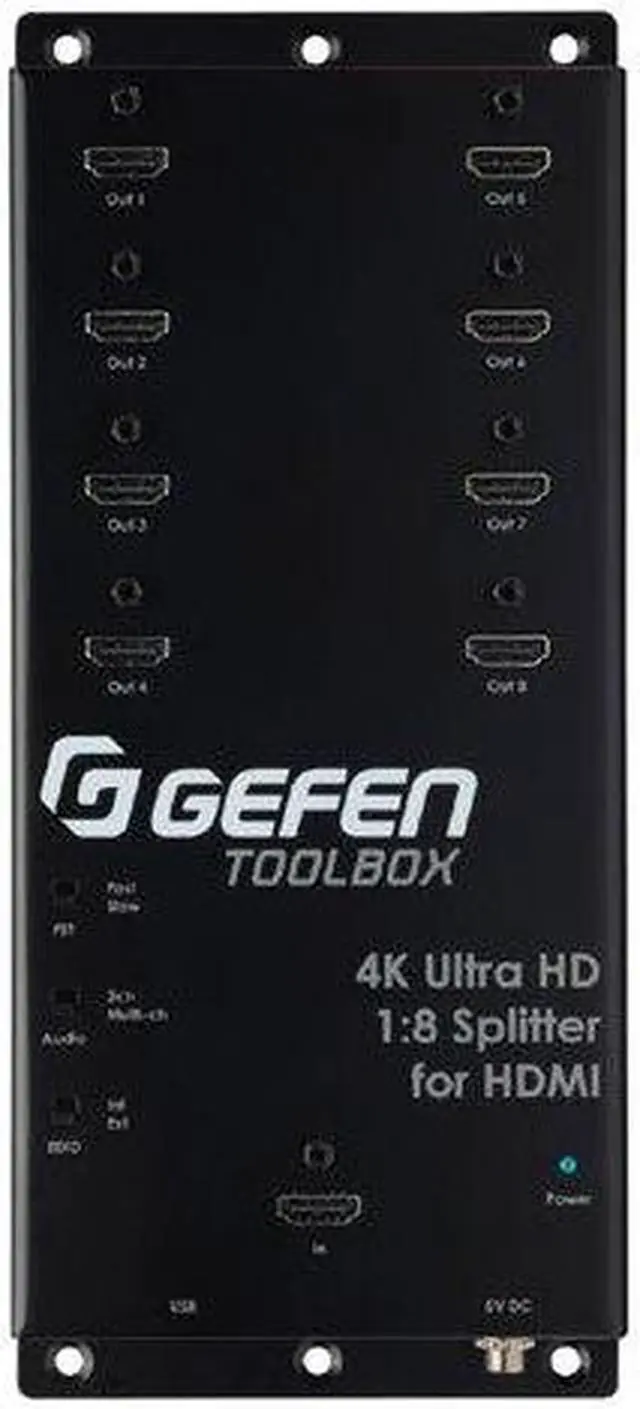 Gefen 4K DCI & ULTRA HD 1:8 HDMI Splitter with Cascading Output (Black ...