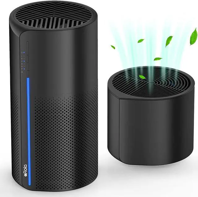 Afloia HEPA Air Purifier with Humidifier 3 Stage H13 Filters for Home Allergies Pets Hair Smoker Odors Evaporative Humidifier Auto Shut Off Quiet Air Cleaner with Seven Color light Black Newegg