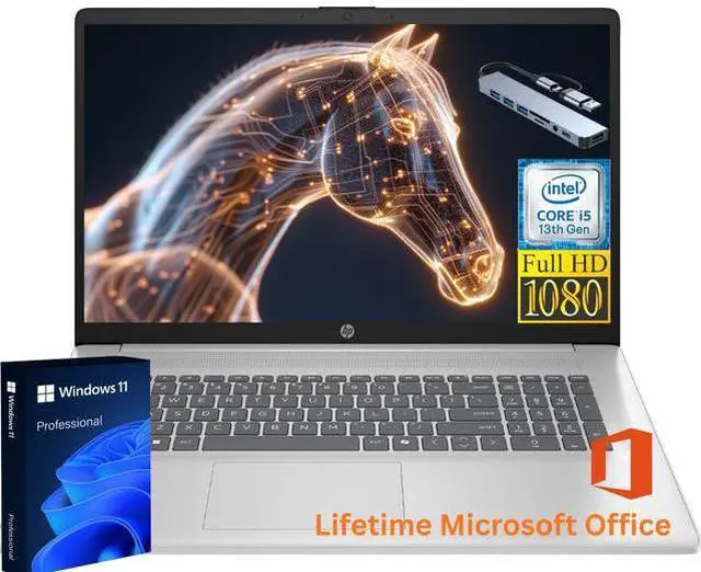 HP 17 Business and Student Laptop Computer,17.3" FHD Laptop, Intel Core ...