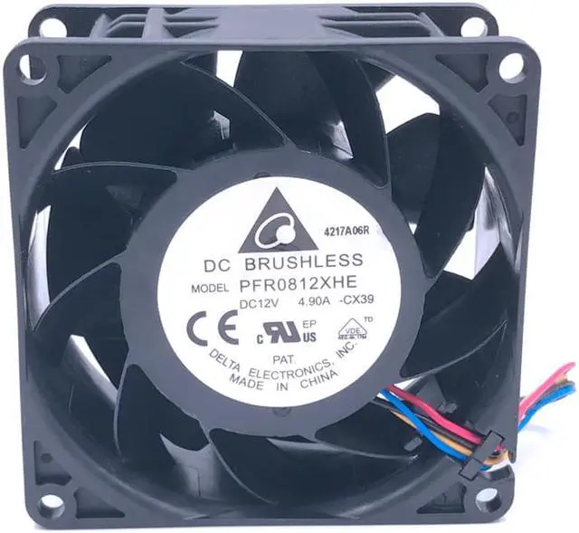 delta PWM cooling fan 8038 PFR0812XHE 80*80*38mm DC12V 4.9A 13300RPM ...