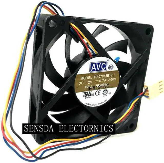 70mm computer cpu fan DA07015B12U DE07015B12U 7cm 70mm fan 12V 0.70A 4 ...