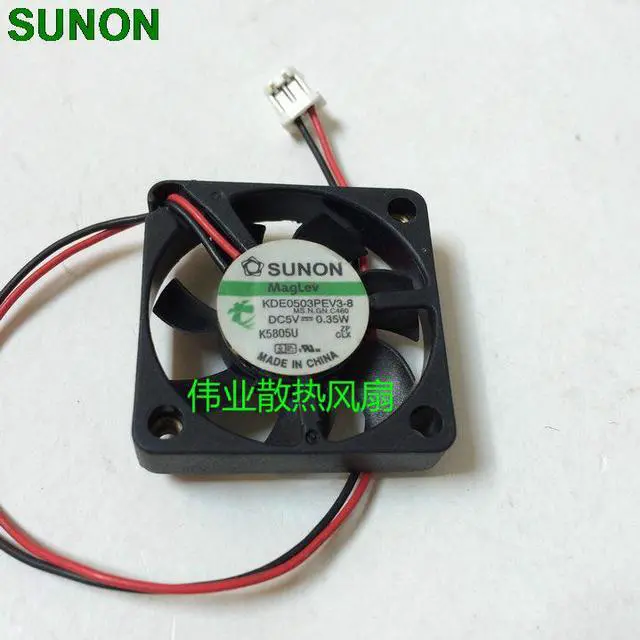 Sunon KDE0503PEV3-8 slim 6mm thickness 3006 DC5V 0.35W 0.07A magnetic ...