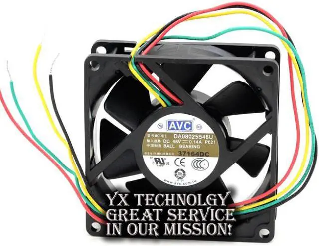 AVC P021 DC48V 0.14A DA08025B48U 4-wire server inverter industrial case ...