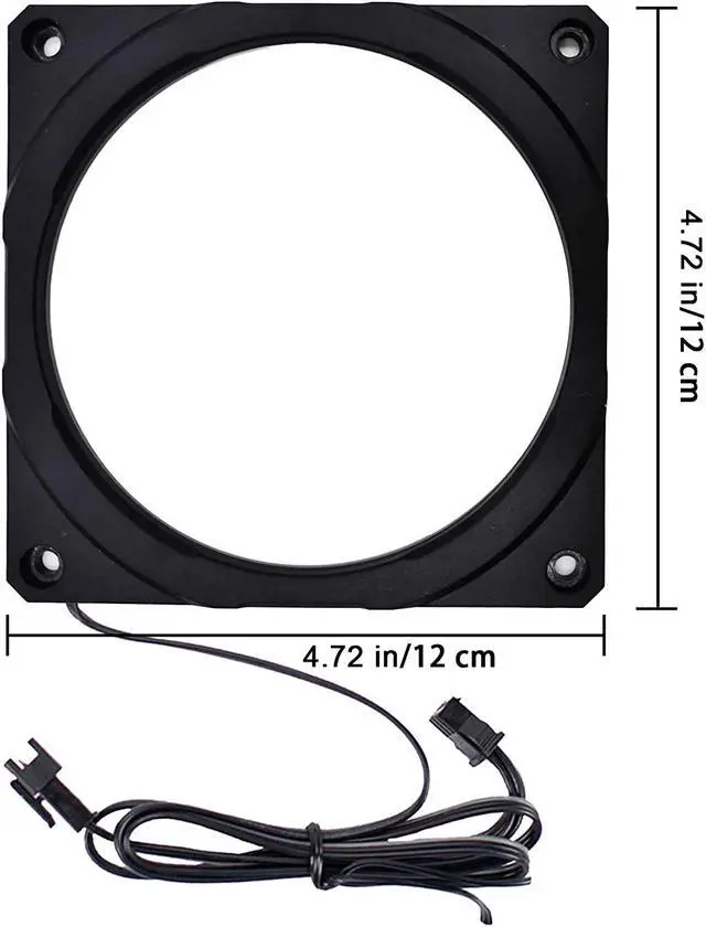 Airgoo Addressable RGB 120mm Fan Halo, 1 Pack WS2812B RGBIC Rainbow 5V ...