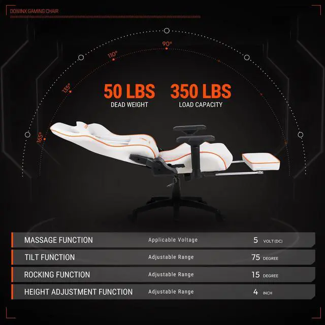 Dowinx Gaming Chair High Back Computer Chair with Footrest, Breathable ...