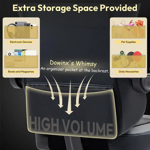 Dowinx Gaming chair with Pocket SpringCushion, Ergonomic Computer chair withFootrest, High Back ...