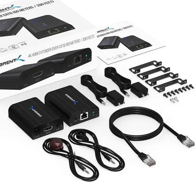 SABRENT 4K HDMI Extender Over CAT6 (60 Meters / 200 feet) (DA-4KEX ...