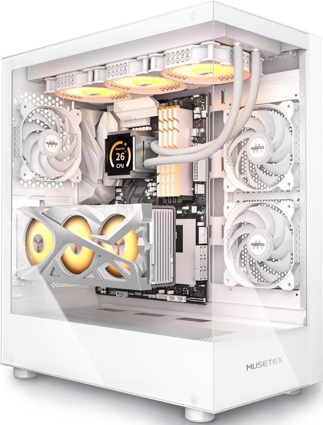 MUSETEX PC CASE ATX 3 Non-LED Fans Pre-Installed, Type-C Mid MUSETEX PC CASE ATX 3 Non-LED Fans Pre-Installed, Type-C Mid