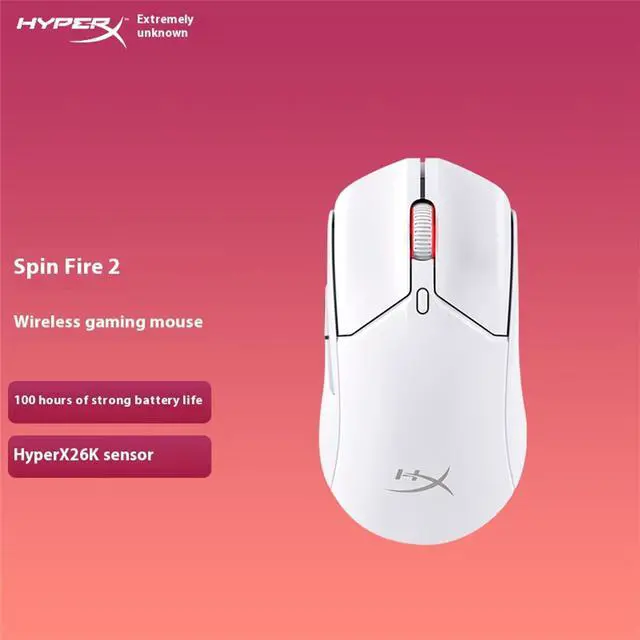 HyperX Spinfire 2 Wireless Gaming Mouse, 2.4Ghz/Bluetooth, 8000Hz ...