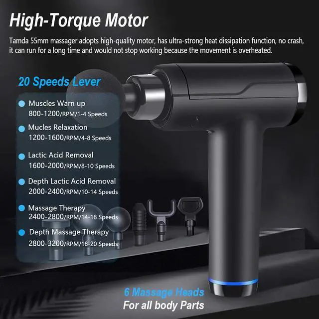 Massage Gun Muscle Relaxation Massager Electric Body Fascial Gun Deep ...