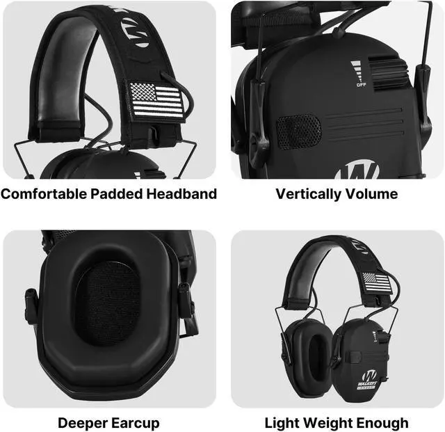 Smart Sound Insulation and Noise Reduction Earmuffs Outdoor Shooting ...