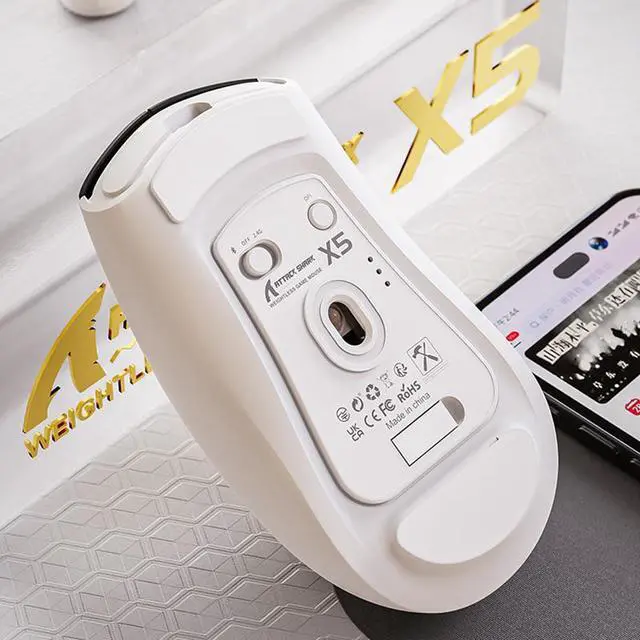 2.4G Wireless+BT5.1+Type-C Wired connection lightweight Gaming Mice ...