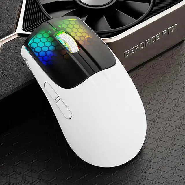 2.4G Wireless+BT5.1+Type-C Wired connection lightweight Gaming Mice ...