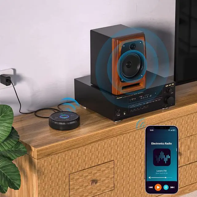 ZIOCOM Bluetooth Receiver for Music Streaming Sound System with 3.5mm ...