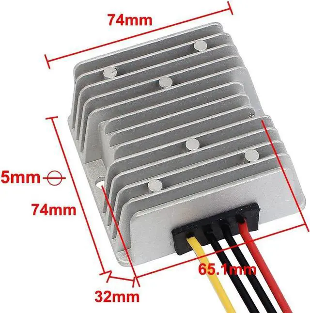 uxcell DC12V/24V to DC 5V 30A 150W Waterproof Power Supply Module Voltage Converter Regulator ...