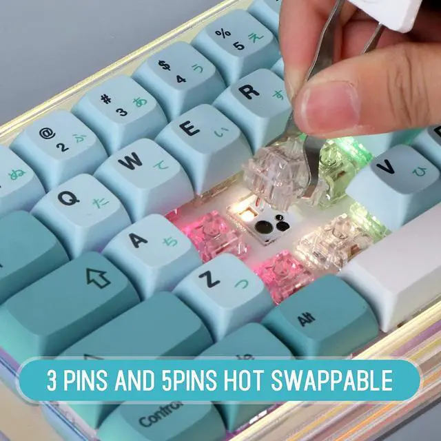 EPOMAKER Mini Cat 64 60% Hot Swap VIA Programmable RGB Wired Gaming DIY ...
