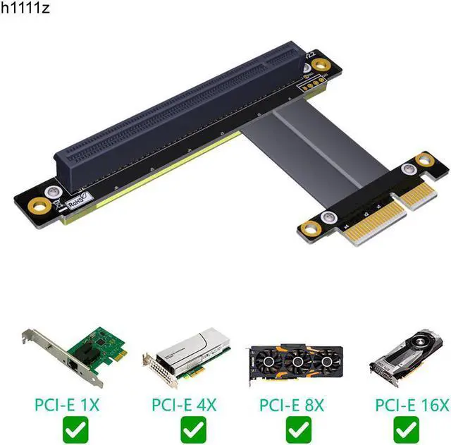 PCI Express PCIE Riser Card PCI-E 4X to 16X Extension Cable PC Graphics ...
