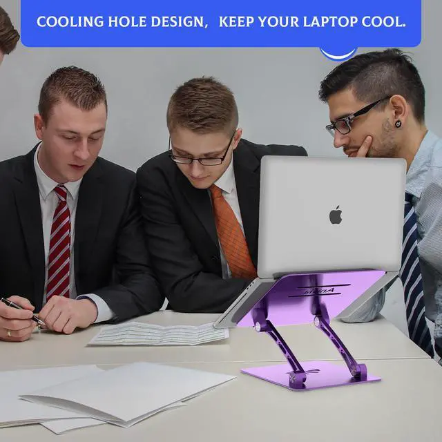 Adjustable Laptop Stand Metal Holder Portable Aluminum Computer Riser ...