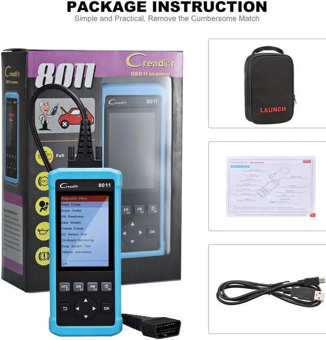 Launch CReader 8011 Code Reader Automotive OBDII/EOBD Diagnostic ...