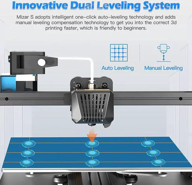 GEEETECH Mizar S Auto-Leveling 3D Printer with Ultra High Precision ...