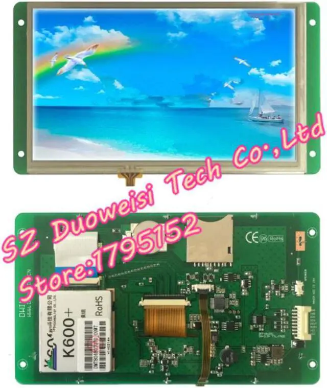 DMT80480T070_09WT T series DGUS touchscreen Starter Kit wide temperature bright screen voice LCD ...