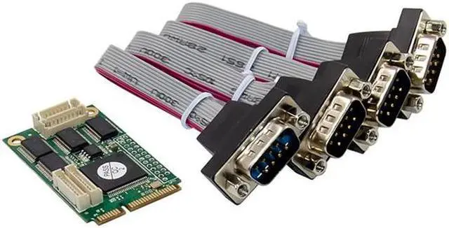 Mini PCIE CH384L 4S DB-9 RS232 Serial Port Card Industrial Grade Serial ...
