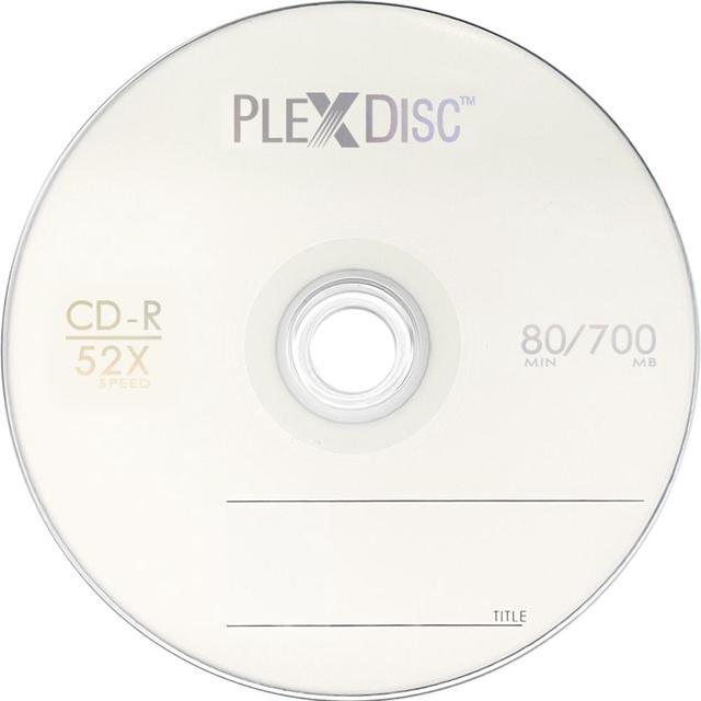 Blank Cd PlexDisc CD-R 100 Pack Blank Discs - 700MB 52X Write Speed For ...