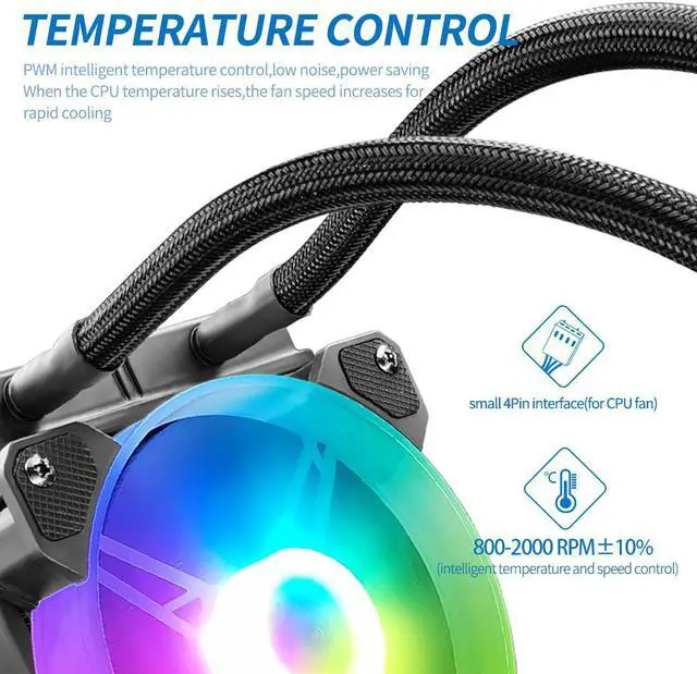 COOL MOON cold moon 240 One-piece PC Case Water Cooler with RGB 120mm ...