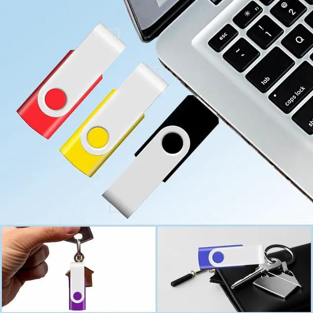 2GB USB Flash Drive 10 Pack 2 GB USB Drives Memory Stick Swivel 2G ...