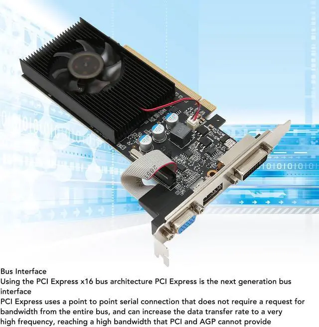 banapoy Gaming Graphics Card, 1GB GDDR3 64 Bit PC Gaming Graphics Card ...