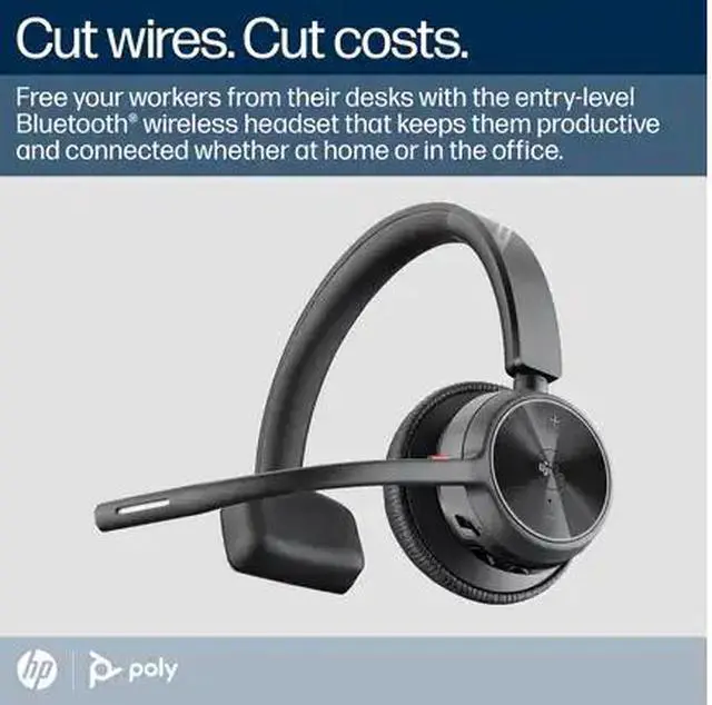 Poly Voyager 4300 UC 4310-M Headset (Plantronics)- Mono - USB Type C ...